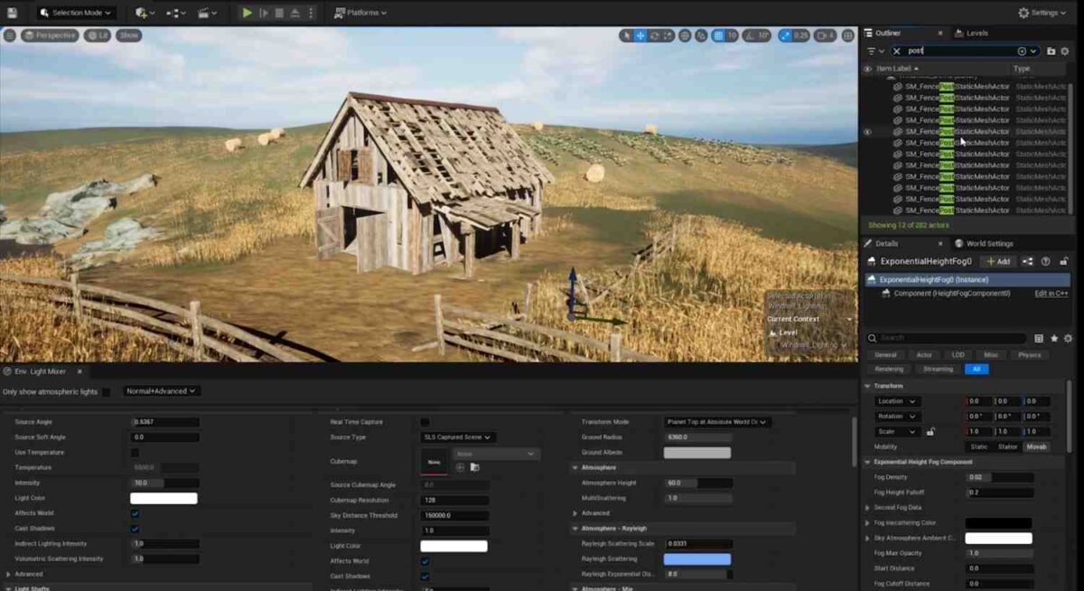 Unreal Engine Lighting: From Post-Processing to Camera Setup