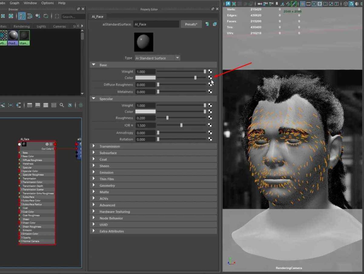 Face Rendering with Maya & Arnold: Practical Tutorial - Exercise