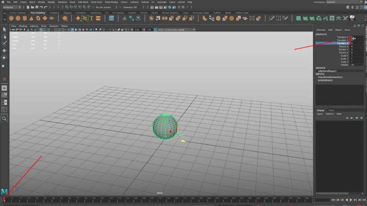 Keyframe Animation: Bouncing Ball Maya Tutorial