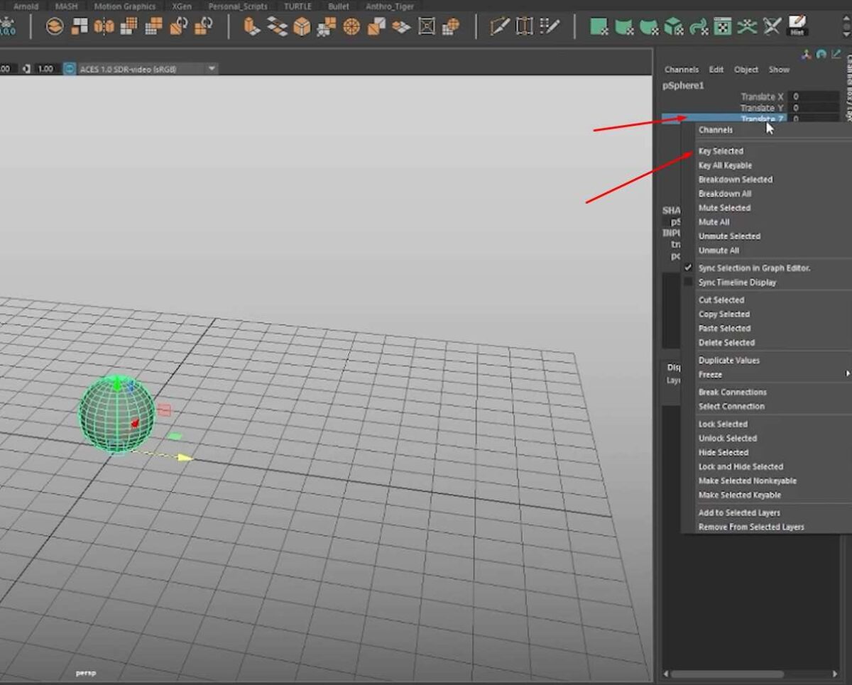 Keyframe Animation: Bouncing Ball Maya Tutorial